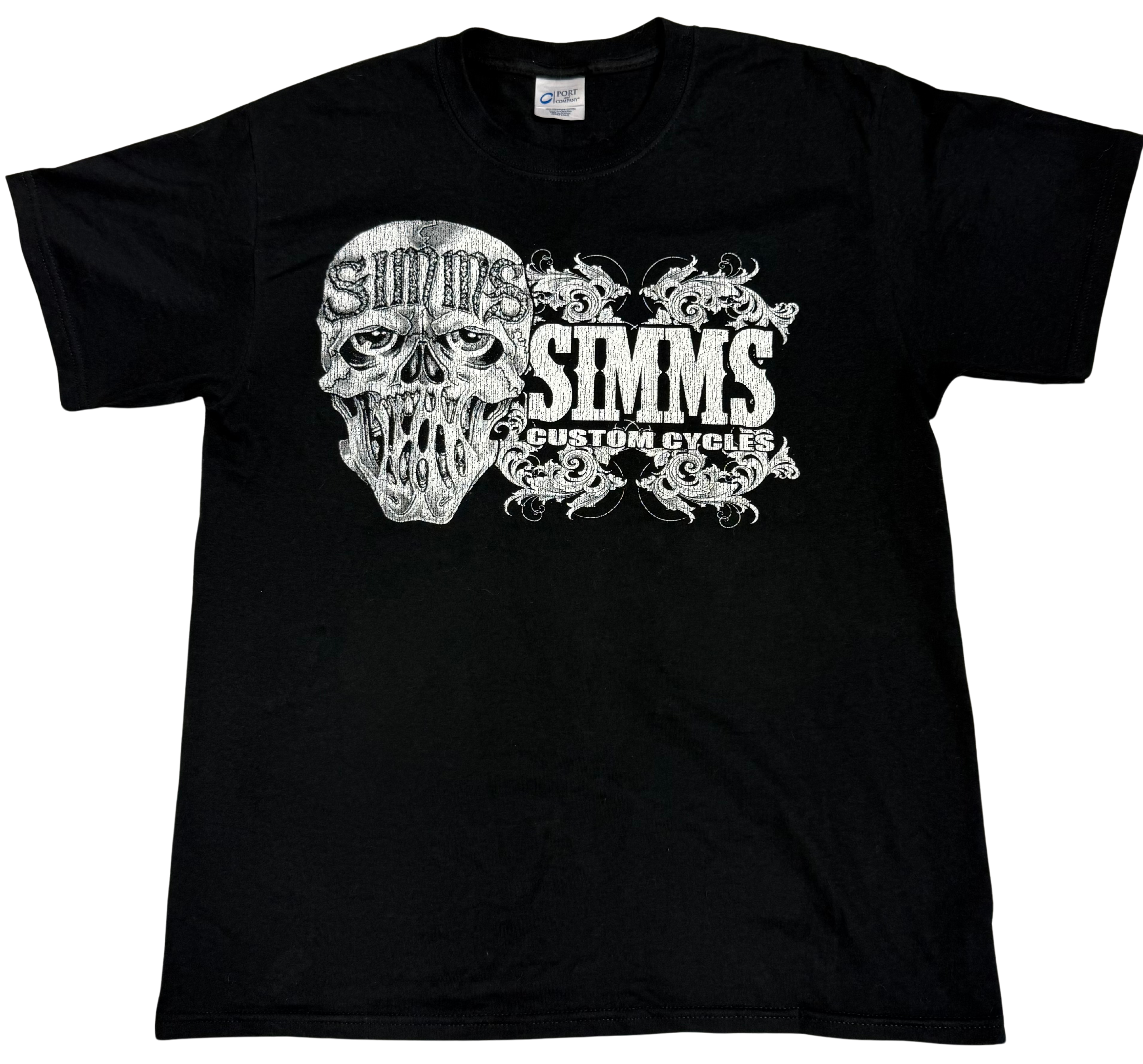 SIMMS CC Skull Tee#801 -Black – Simms Custom Cycles