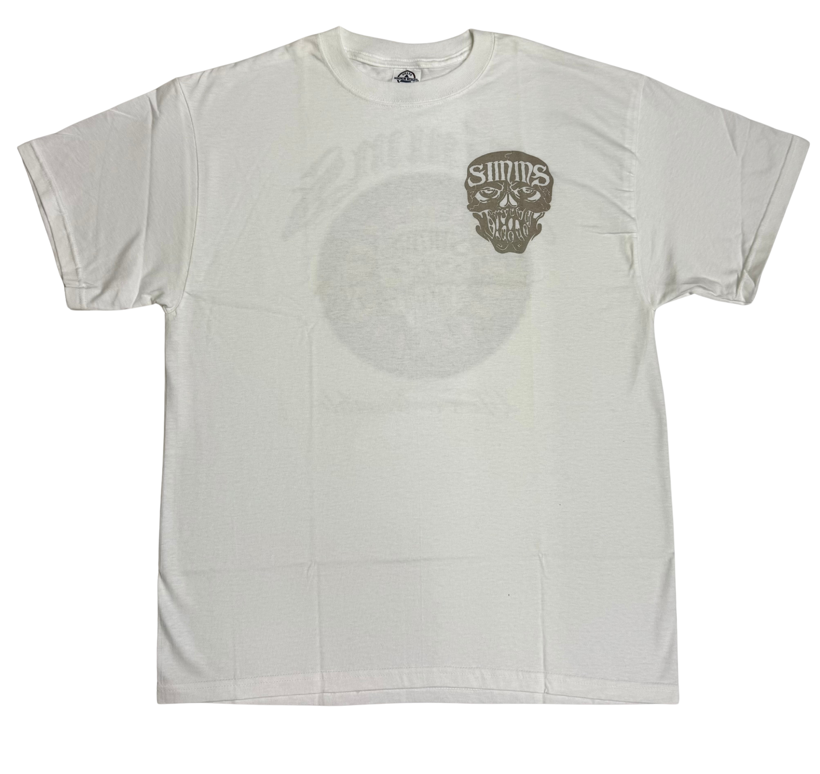SIMMS Skull Casino Tee -White – Simms Custom Cycles