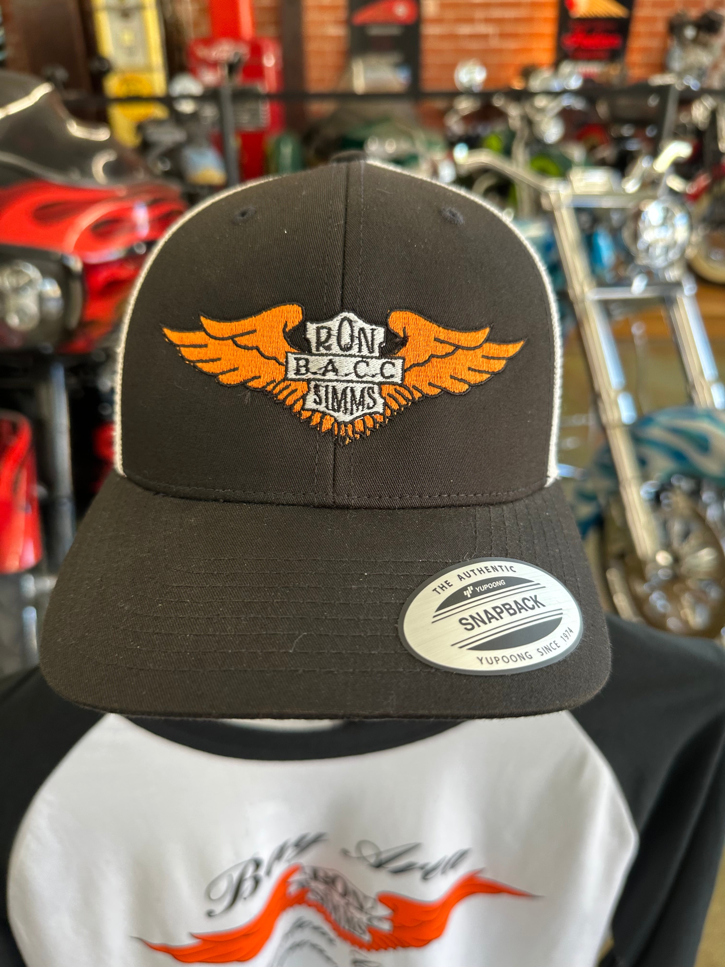 SIMMS Wings Adjustable Snap Back Hat #034 -White – Simms Custom Cycles