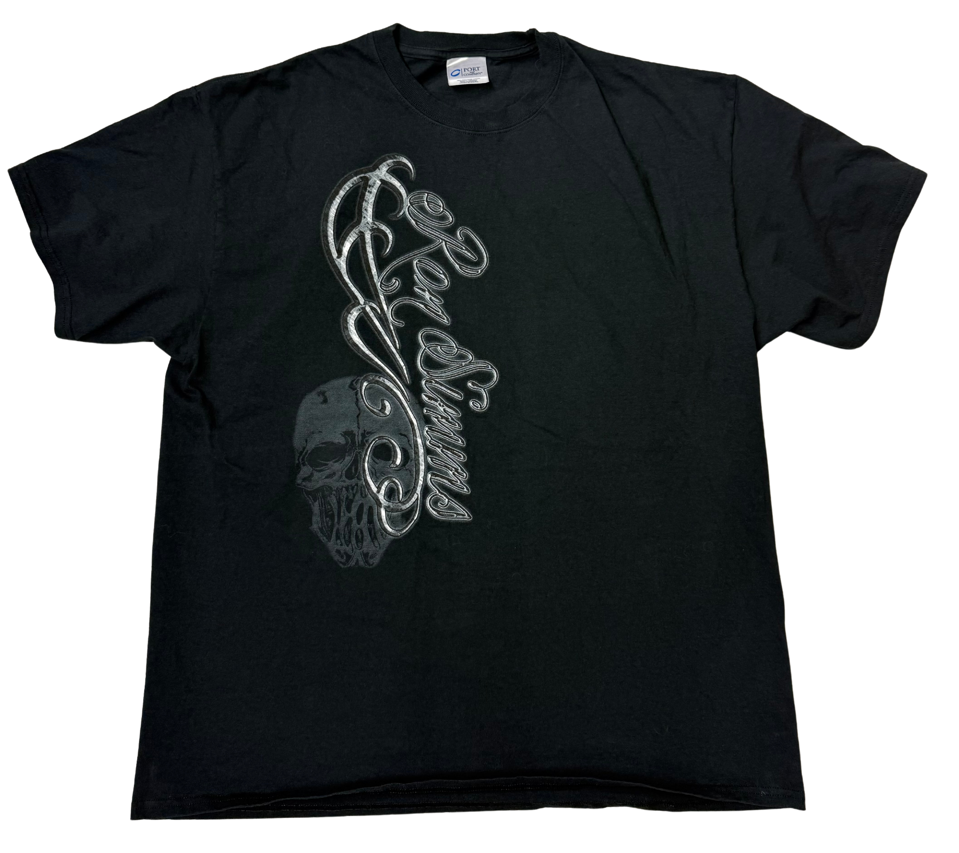 SIMMS Skull Down Side Tee#526 -Black/Gray – Simms Custom Cycles