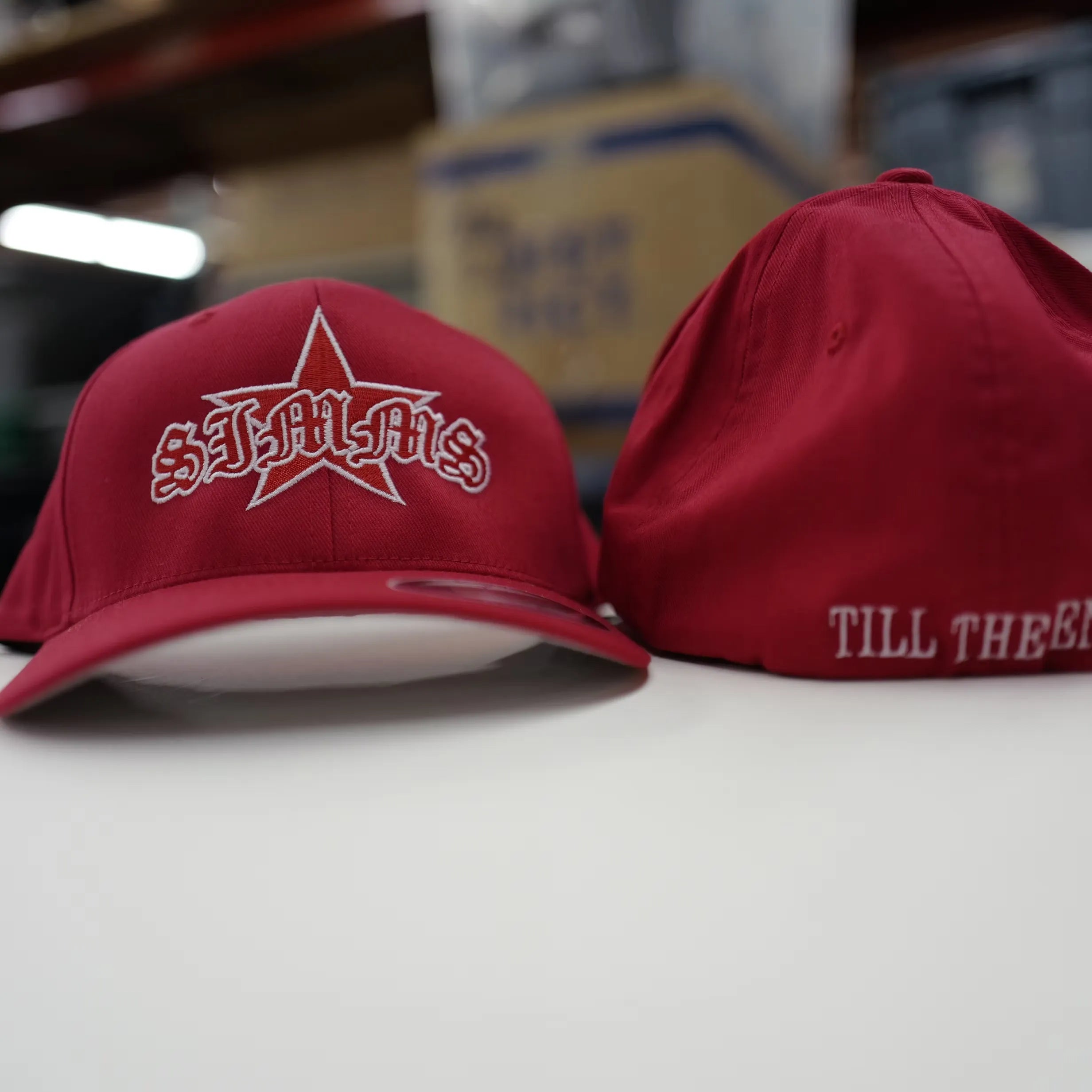 SIMMS Red Star Hat -Red – Simms Custom Cycles
