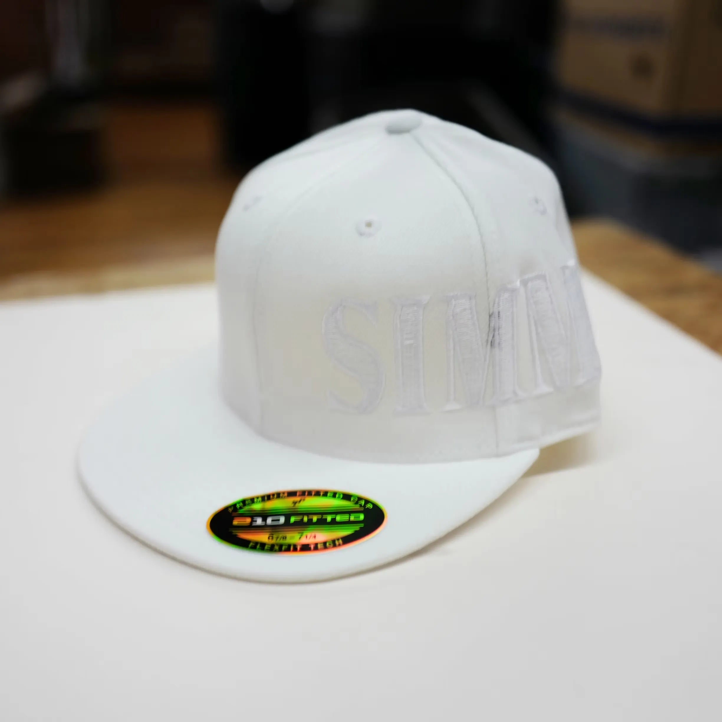 SIMMS On Side White Logo Hat -White – Simms Custom Cycles