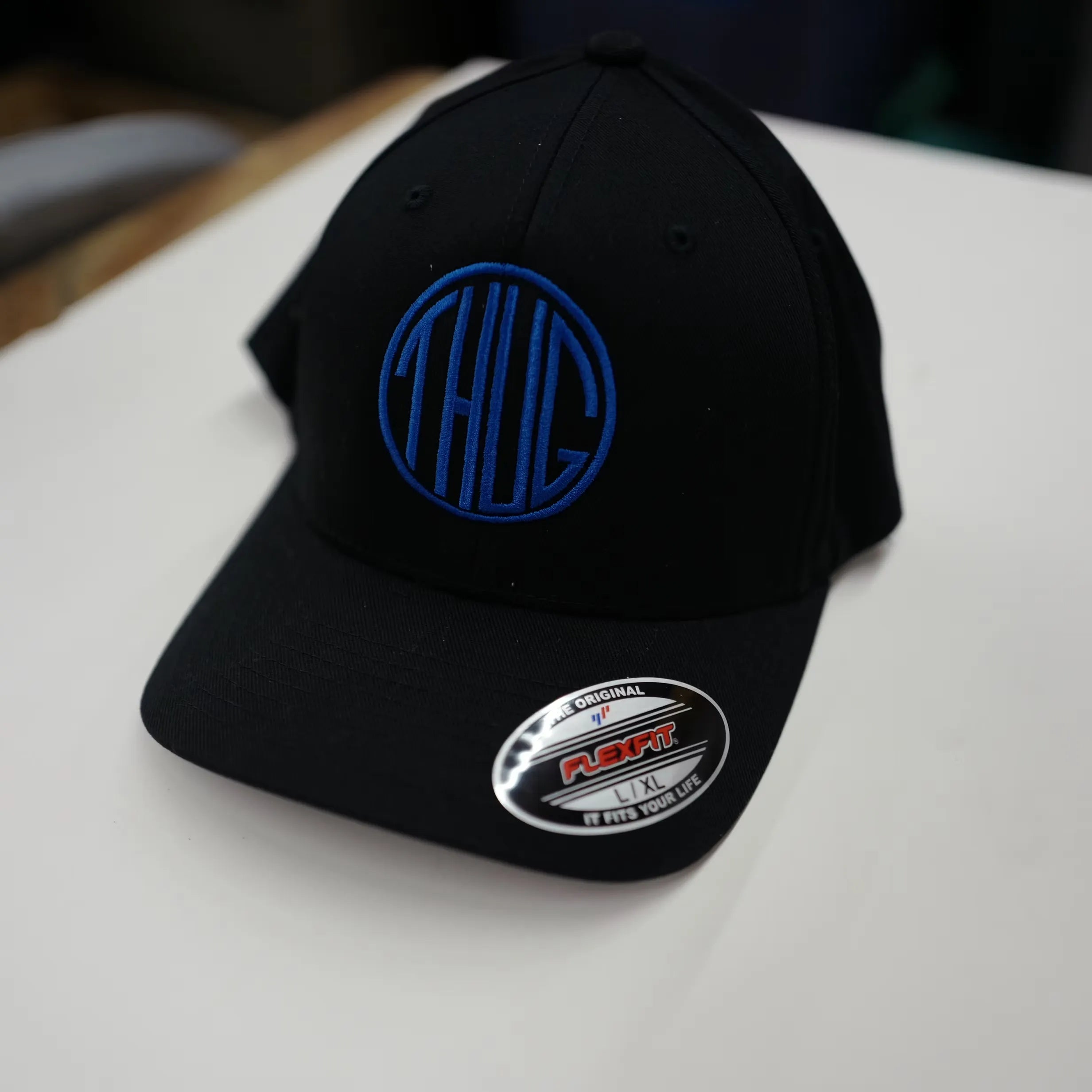 THUG Big Red Logo Hat #012 Sturgis-Hat -Black w/Blue – Simms Custom Cycles