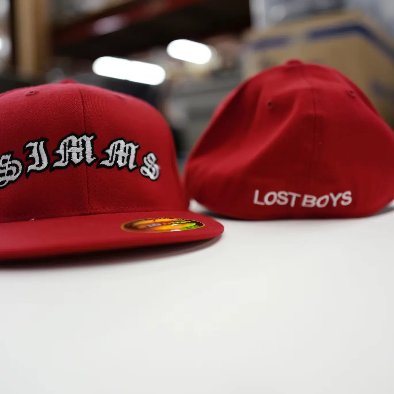 SIMMS Lost Boys Logo Hat -Red – Simms Custom Cycles