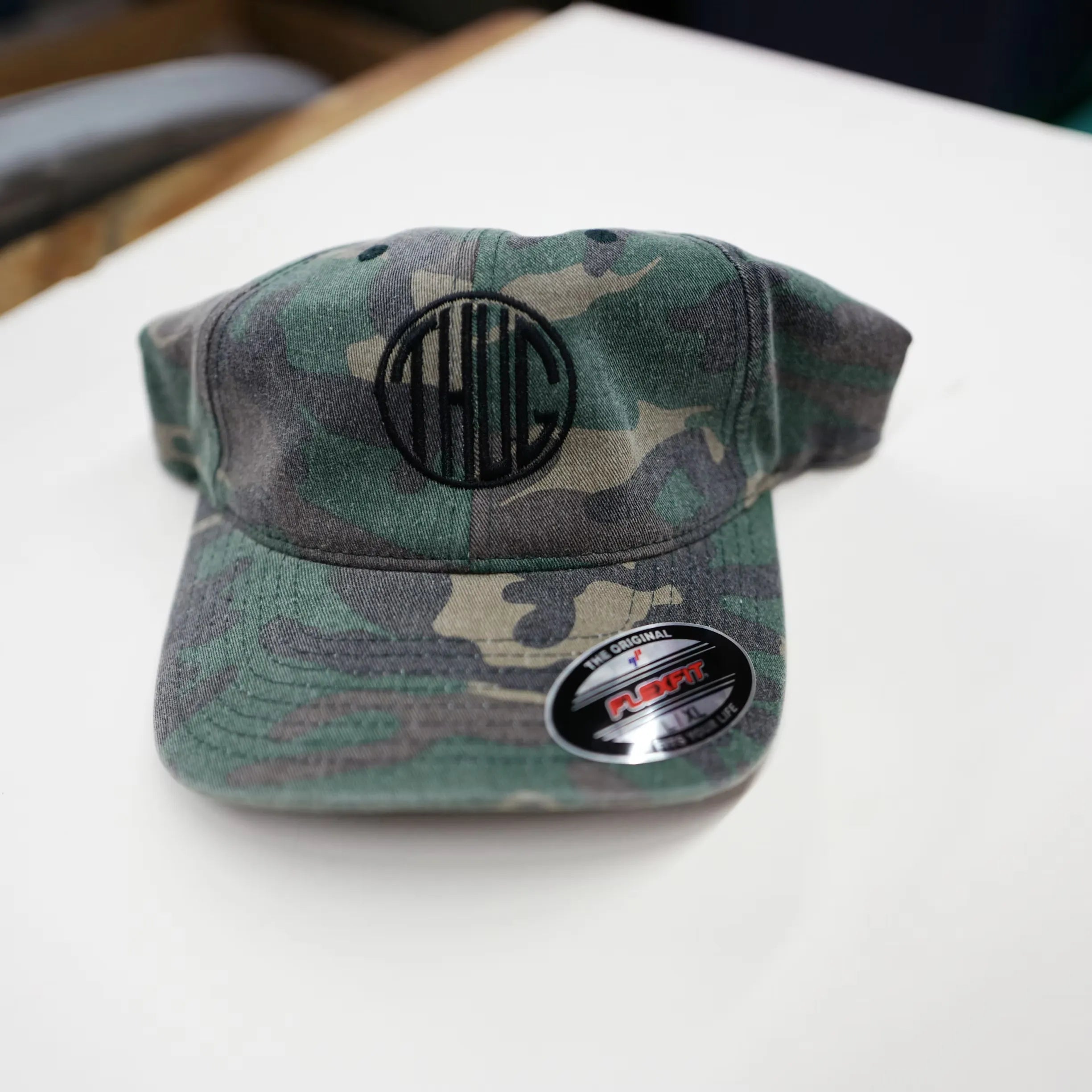 THUG Big Black Logo Hat#017 Sturgis-Hat -Camo w/Black – Simms Custom Cycles