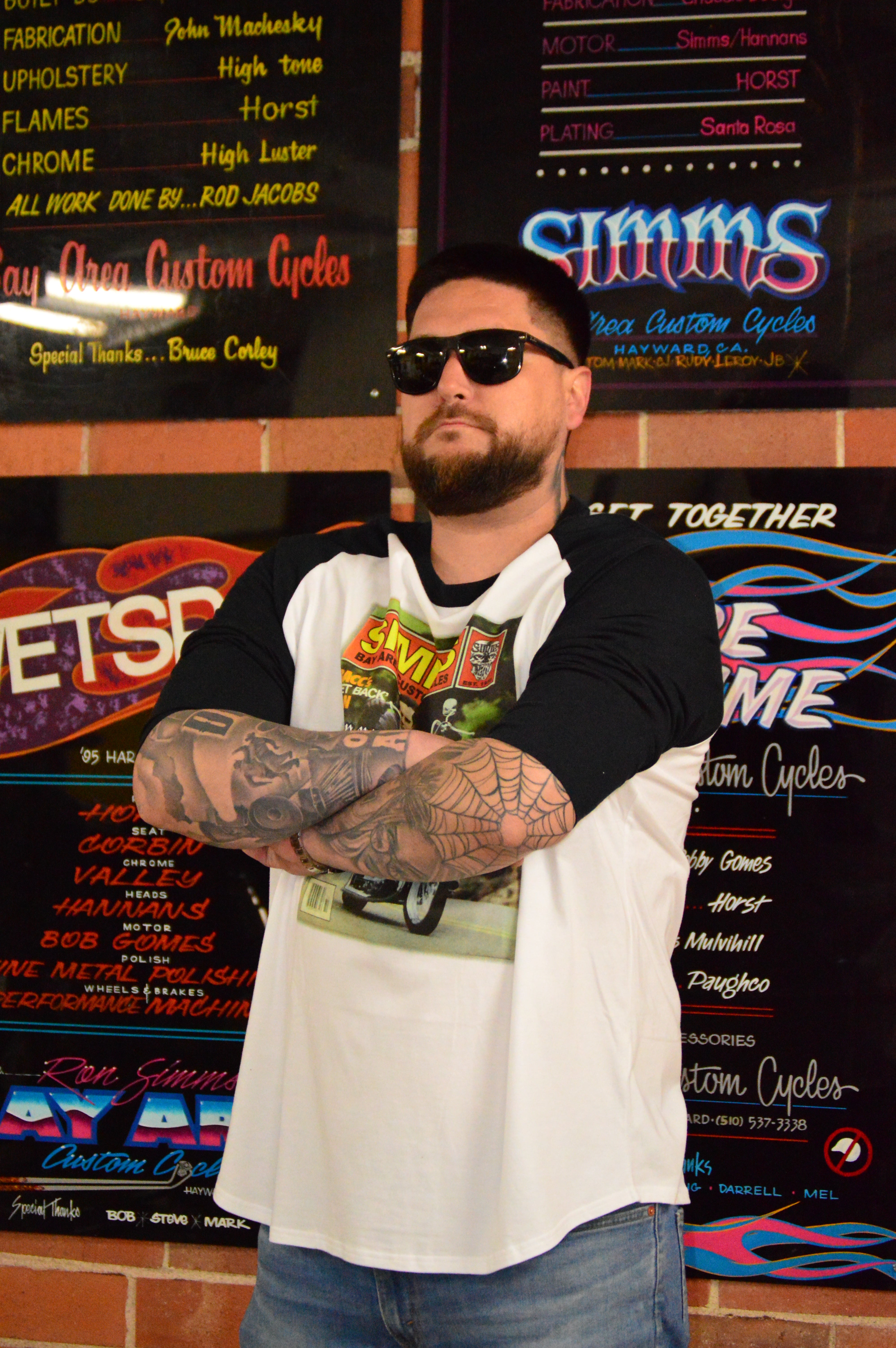 SIMMS Magazine Cover Tee#508 -White – Simms Custom Cycles